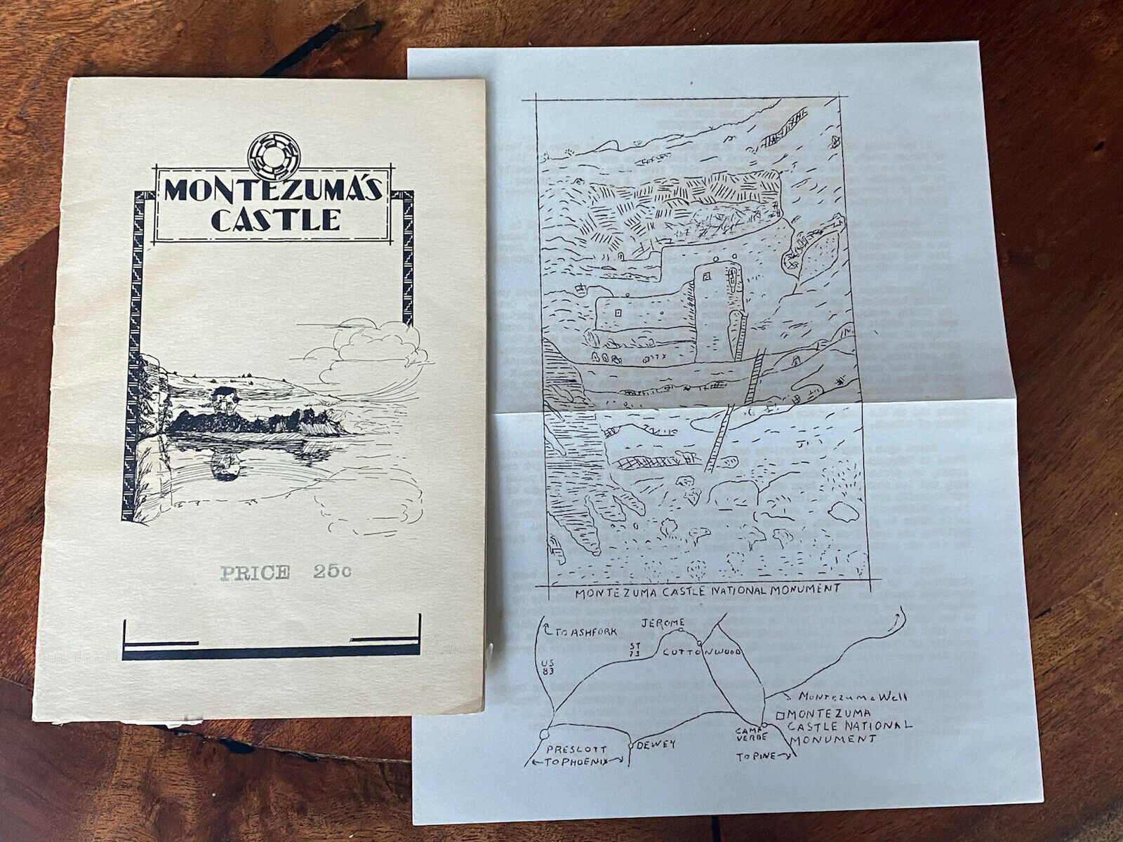 Frank Pinkley Montezuma's Castle Guide Book, 1928, Arizona Antique His ...